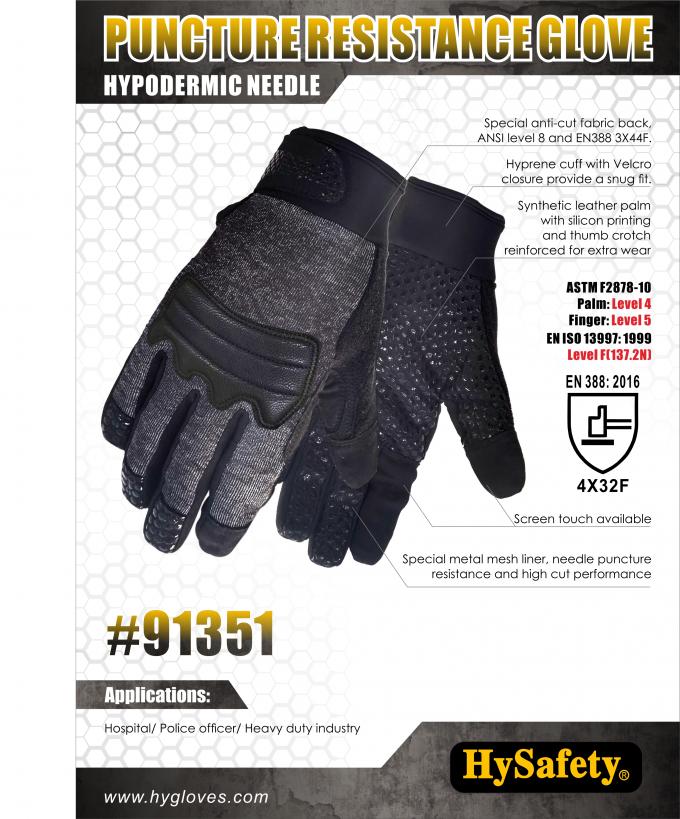 Silicone Dots ASTM F2878-10 Cut Resistant Work Gloves Cala-Tec Back