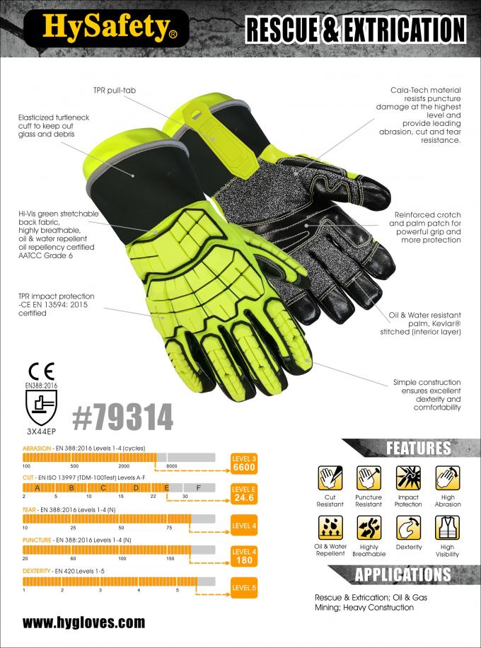 EN 388 Rescue Extrication Gloves